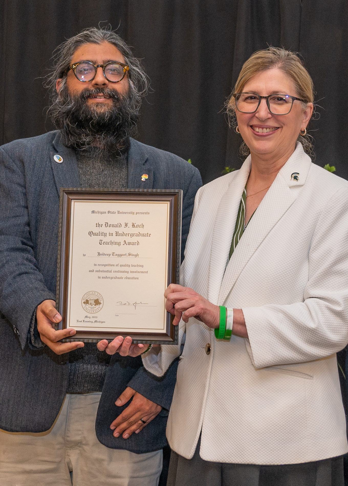 NatSci faculty members, graduate student honored, celebrated at MSU Awards Convocation